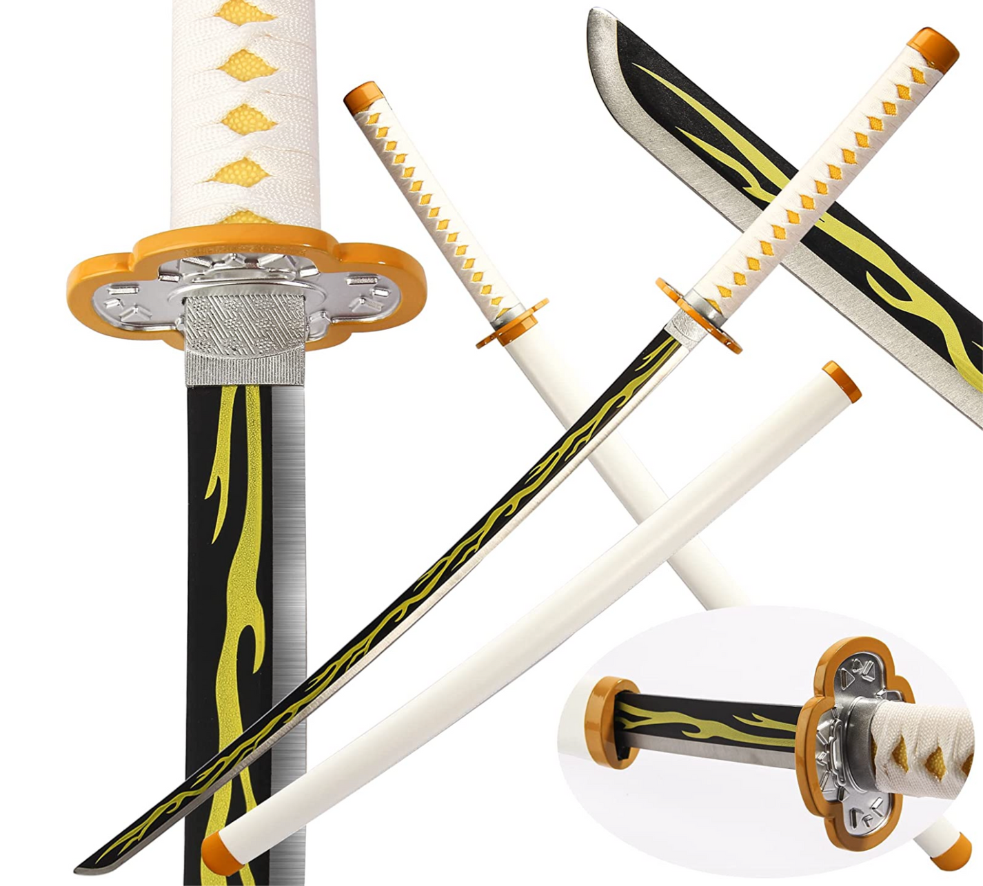 41" Demon Slayer Zenitsu Metal Sword Replica Katana – Anime World